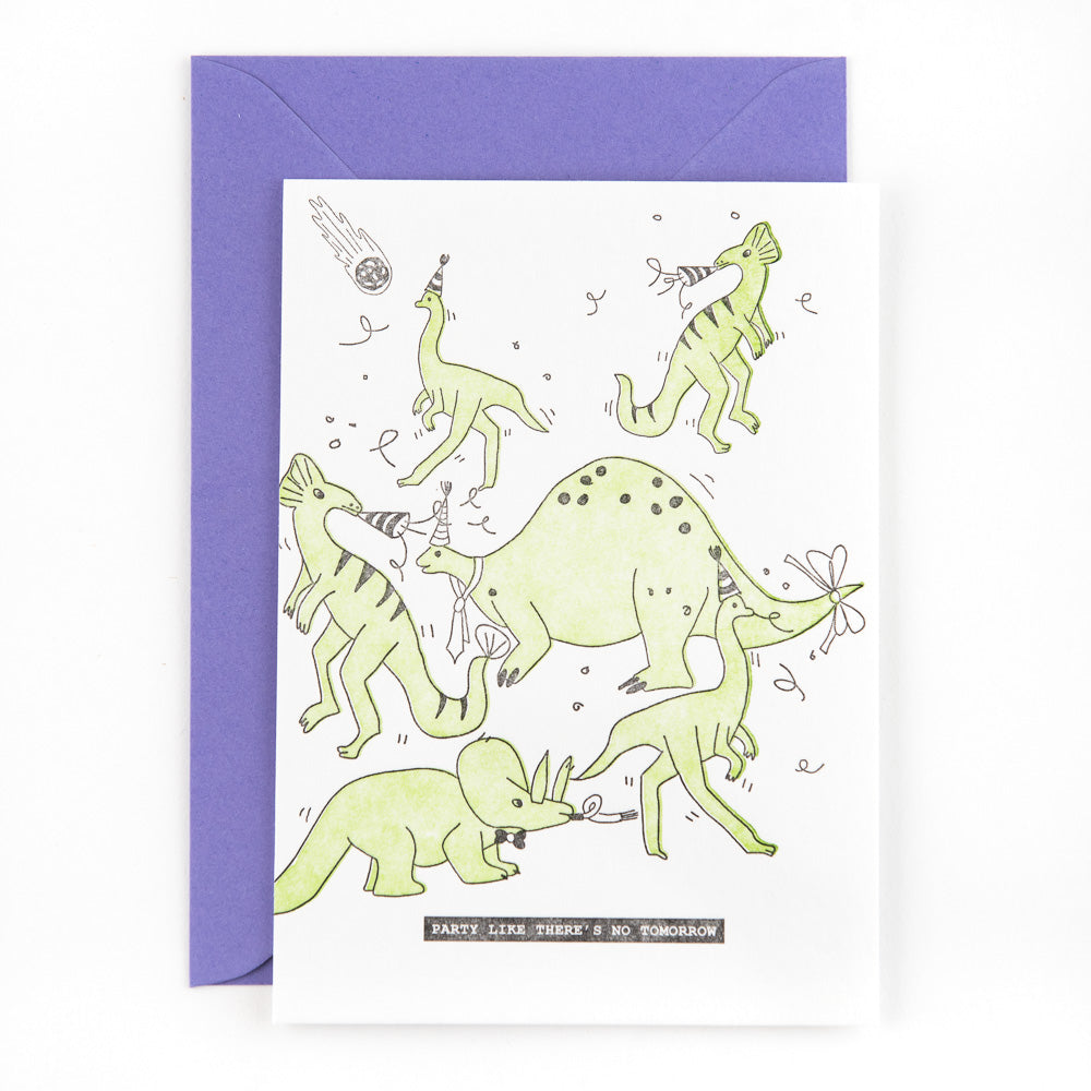 Card Dino meteorite party – studio .ruig